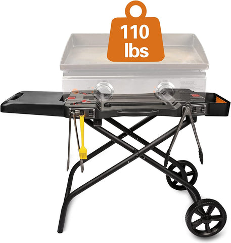 Portable Grill Cart for Weber Q1000, Q2000 Series Gas Grills and Black ...
