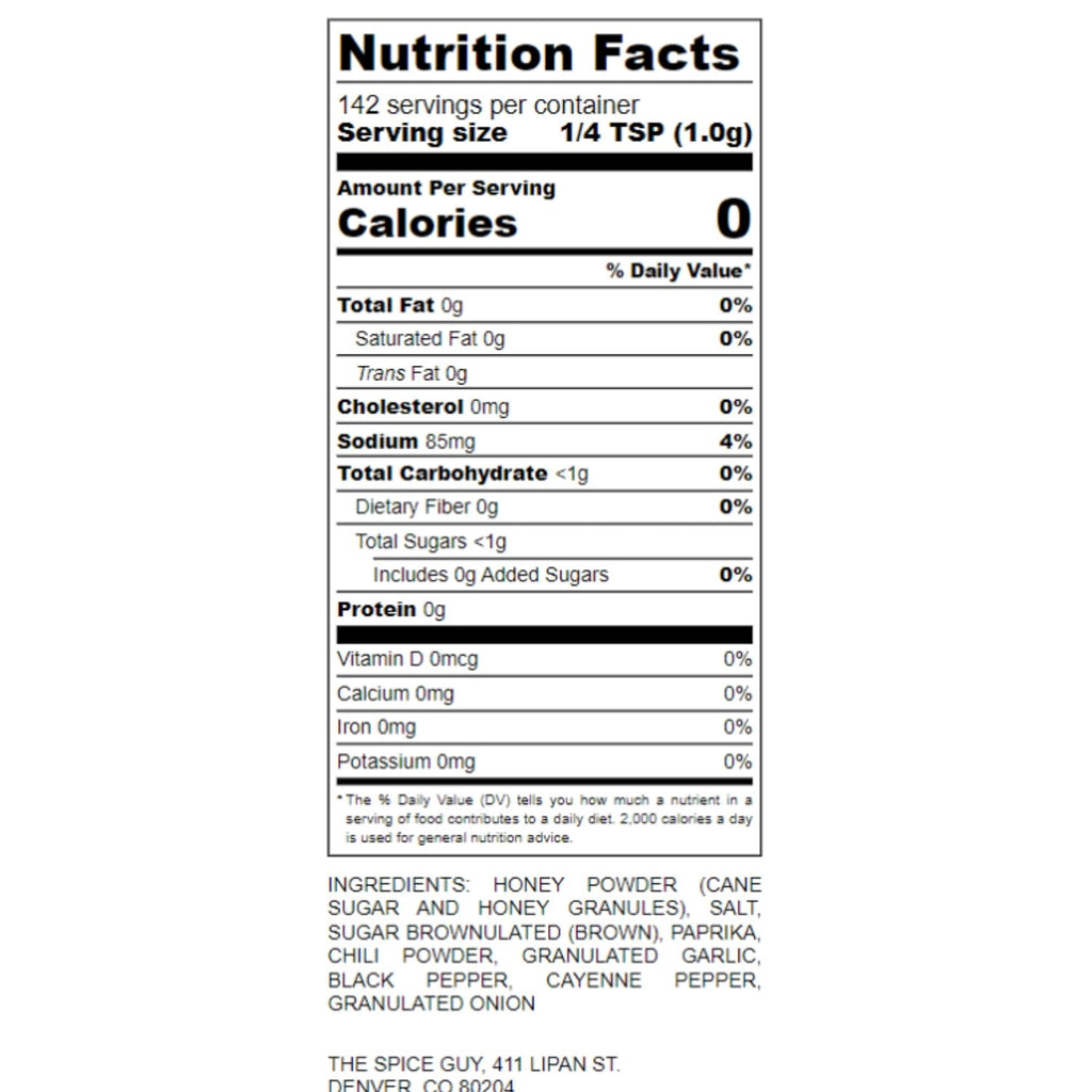 Cuso Cuts Great Tasting Hot Honey Seasoning Rub - Contains All Natural ...